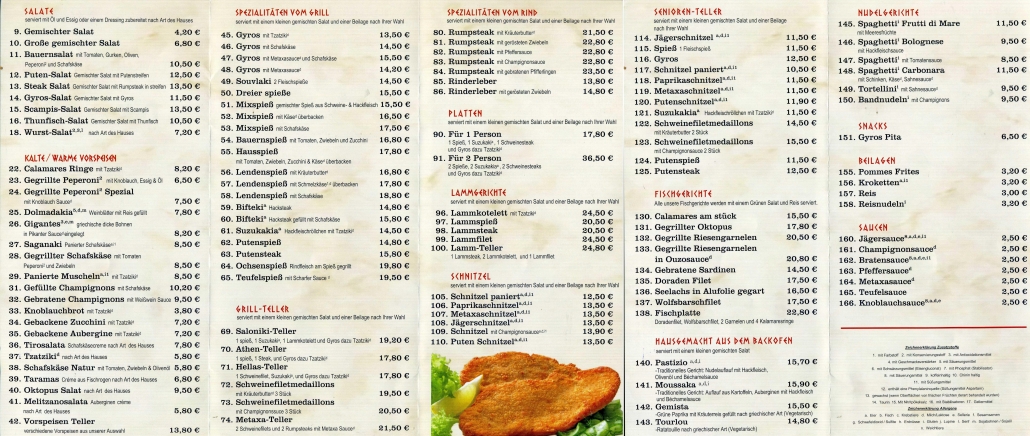 Speisekarte | DJK-Oppau